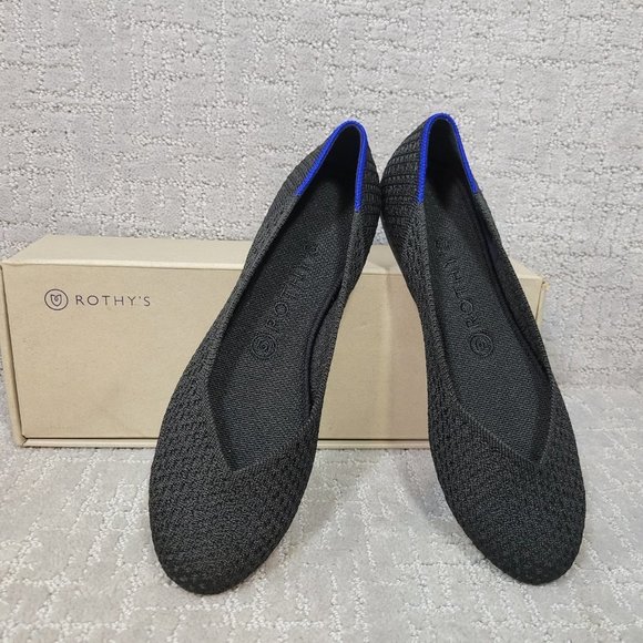 Rothy's | Shoes | Rothys The Flat Womens Size Us 9 Black Round Toe ...